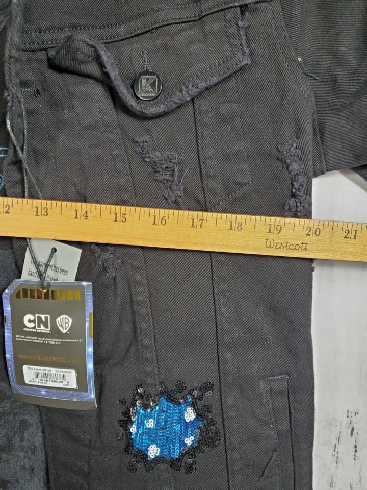 Dexter's Laboratory Boy Genius Black Denim Jean Jacket Cartoon Network ...