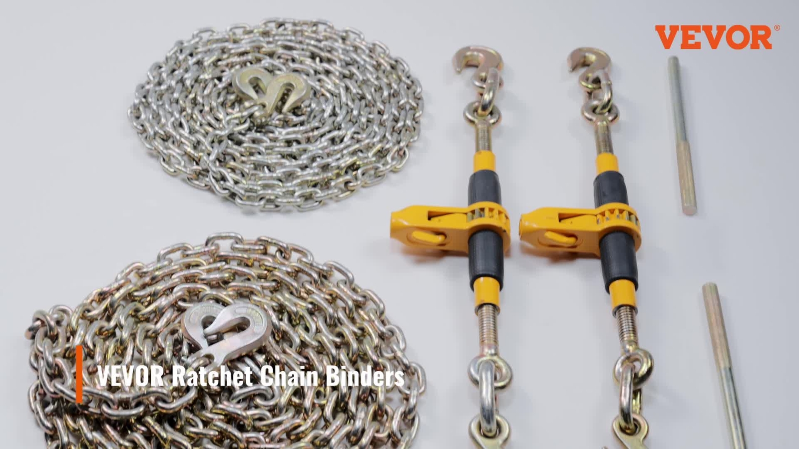 Ratchet Chain Binder 3/8"-1/2" Load Binders 12000lbs with G80 Hook 4 ...