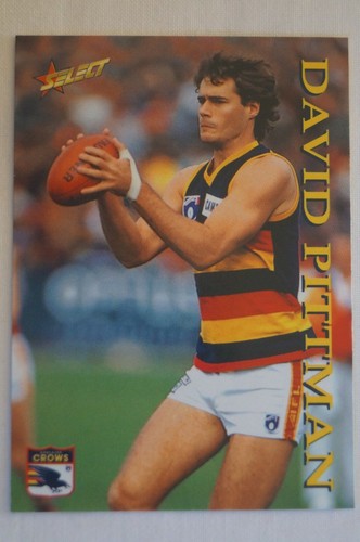 Adelaide Crows AFL Football Select Vintage Football Card David Pitman ...