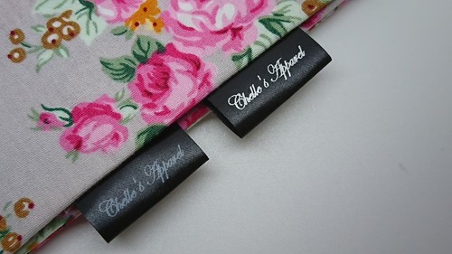 25mm Personalised Clothing Loop Label Black White Silver Gold Craft Sew ...