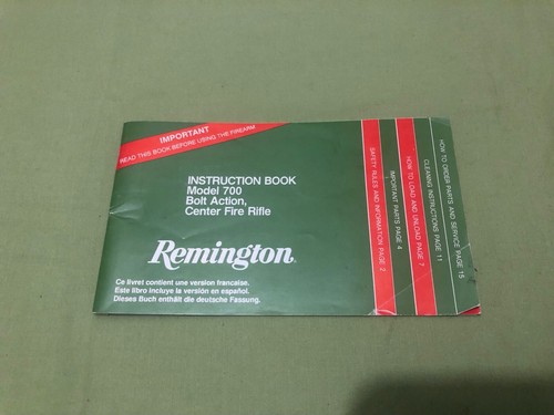 USED REMINGTON MODEL 700 RIFLE INSTRUCTION MANUAL OWNERS BOOK **MISSING ...