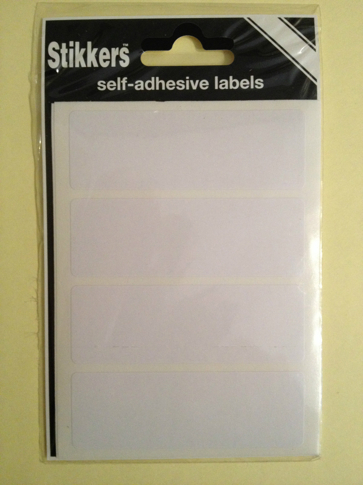 Sticky Blank White Plain Labels (2 PACKS) Self Adhesive Address Labels ...