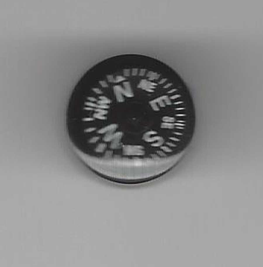 14mm Button Compass - Grade A, Liquid Filled, Luminous, EDC (About 9/16 ...