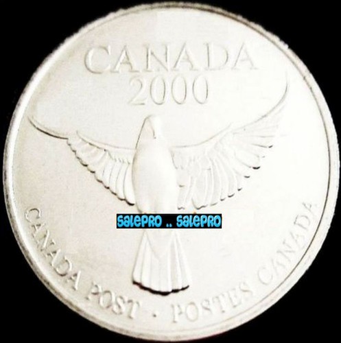 CANADA 2000 CANADIAN QUARTER SIZE RARE MILLENNIUM FLYING DOVE 2K MAPLE ...