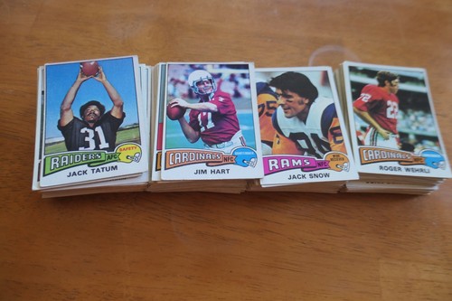 1975 Topps Football (198) Different Card Lot Mid/High Grade EX to Ex ...