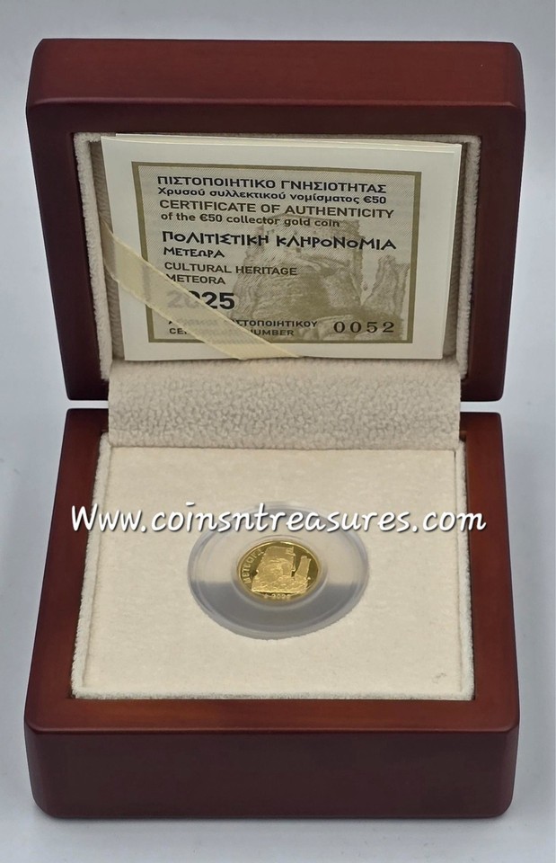 Greece 50 Euro Gold Proof coin 2025 Meteora 1gr | eBay