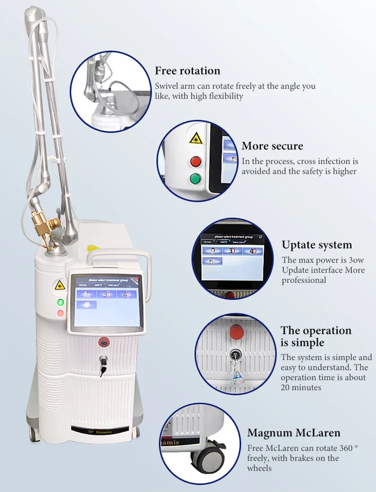 CO2 Fractional Laser Acne Scar Removal Stretch Marks Skin Tightening ...