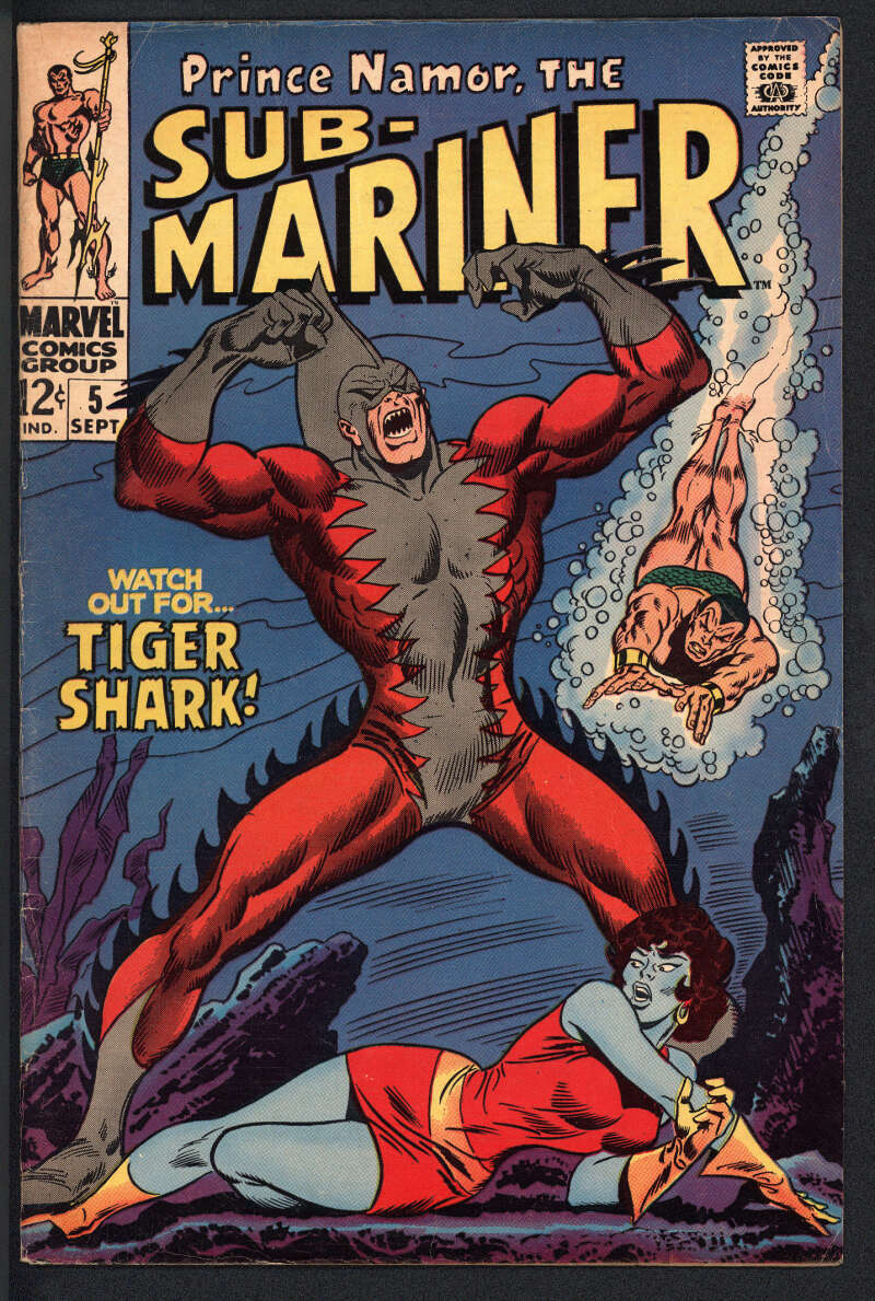 SUB-MARINER #5 6.0 // 1ST APP OF TIGER SHARK MARVEL COMICS 1968 | eBay