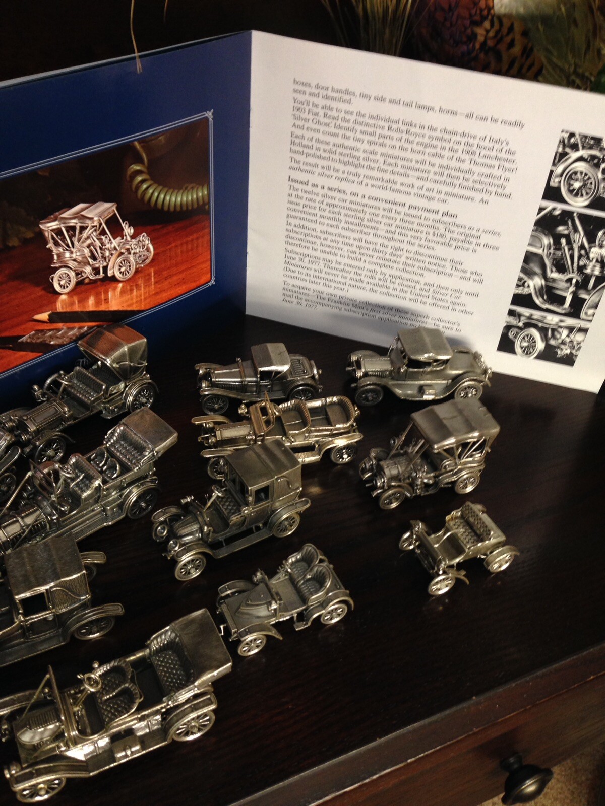 Franklin Mint Sterling Silver Vintage Miniature Silver Cars Model ...