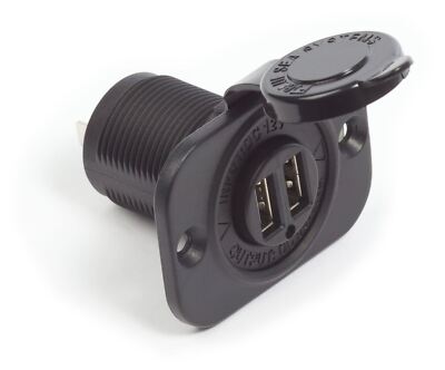 Blue Sea Marine Dual USB Socket 12V, Used for Boats, Jeeps, RV’s and ...