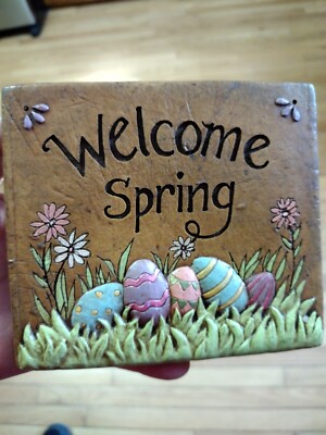 6" X 5" Treenware Spring Wall Plaque Eggs Decorations Salem Collection ...