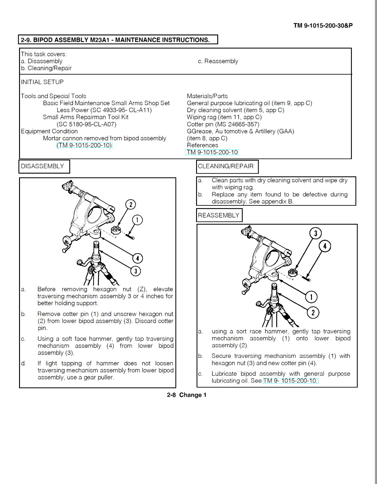 86 Page 1985 1989 MORTAR, 81-MM, M29A1 Repair Parts Tools Technical ...