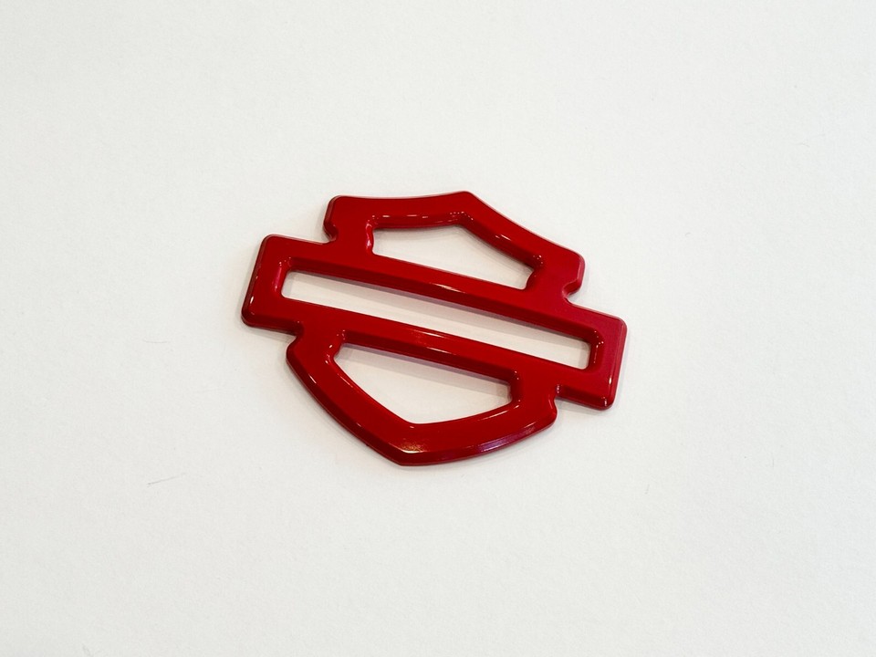 2x METAL Gloss Red Harley CVO Custom Metal Tank Emblems Show Gloss Red ...