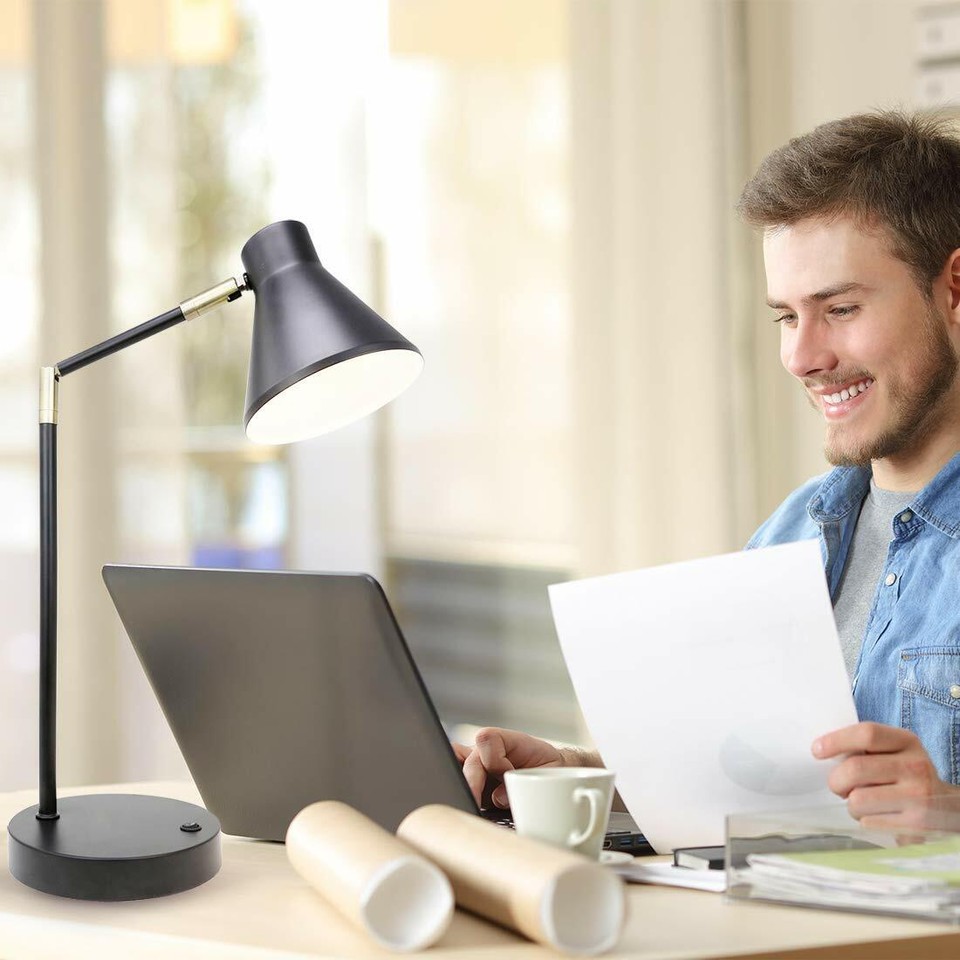 O’Bright LED Desk Lamp with USB Charging Port, 100% Metal Lamp, 270 ...