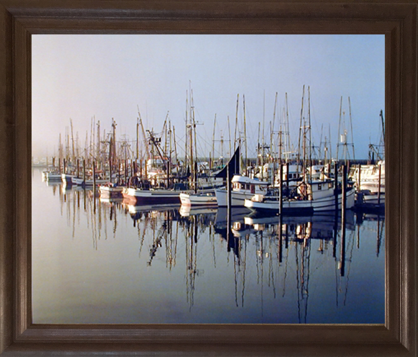 Docked Boats Craig Tuttle Ocean Scenic Landscape Wall Art Decor Framed ...