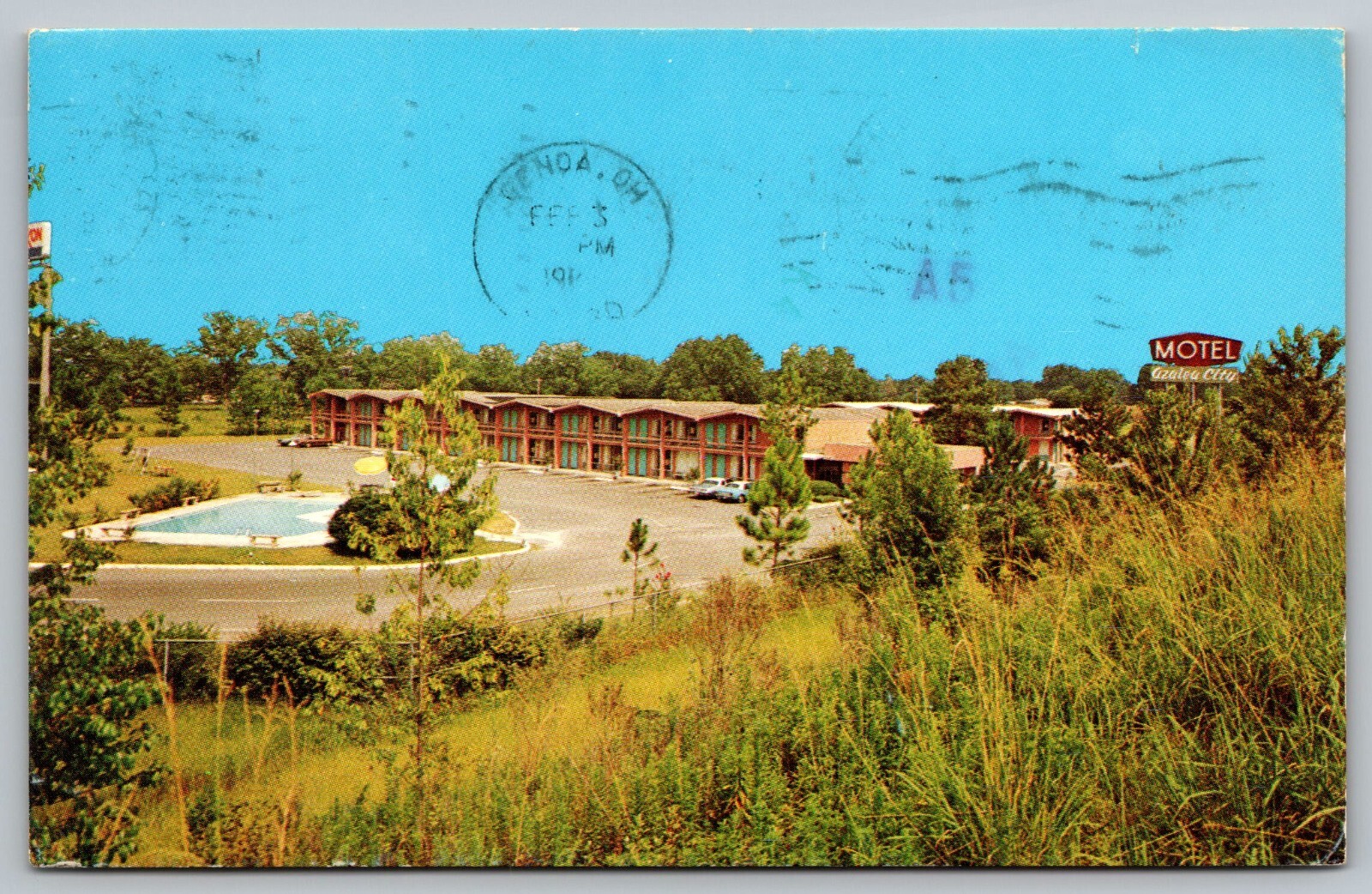 Postcard Azalea City Motel I-75 At Jct. U. S. 84 Valdosta Georgia VTG ...