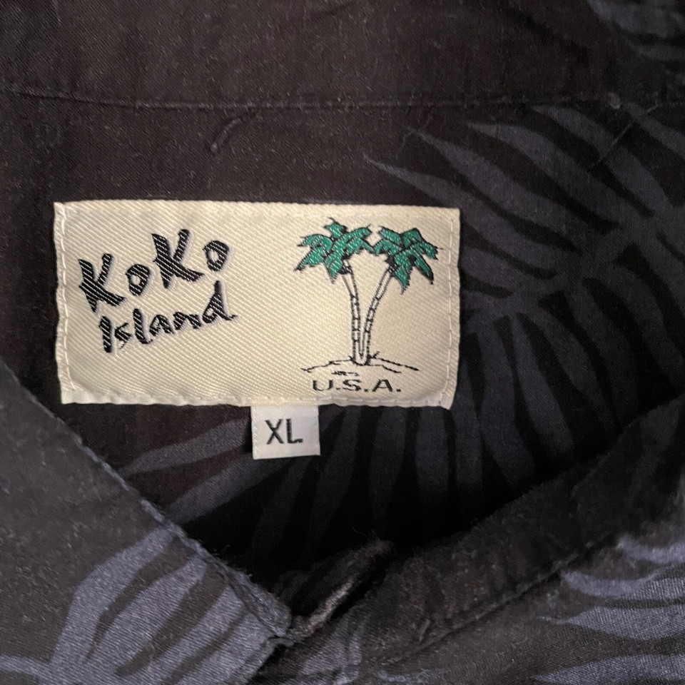 Koko Island Parrot Hawaiian Shirt Tropical Print Button Up XL | eBay
