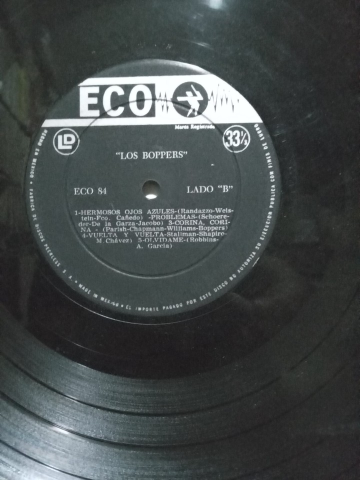 LOS BOPPERS MEXICAN ROCKABILLY GARAGE LP HEAR! VUELVE BUDDY KNOX ELVIS ...