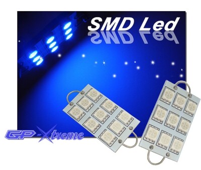 2 pcs - 42mm 1142 221 561 578 SMD LED Blue Rigid Loop Festoon Map Light ...
