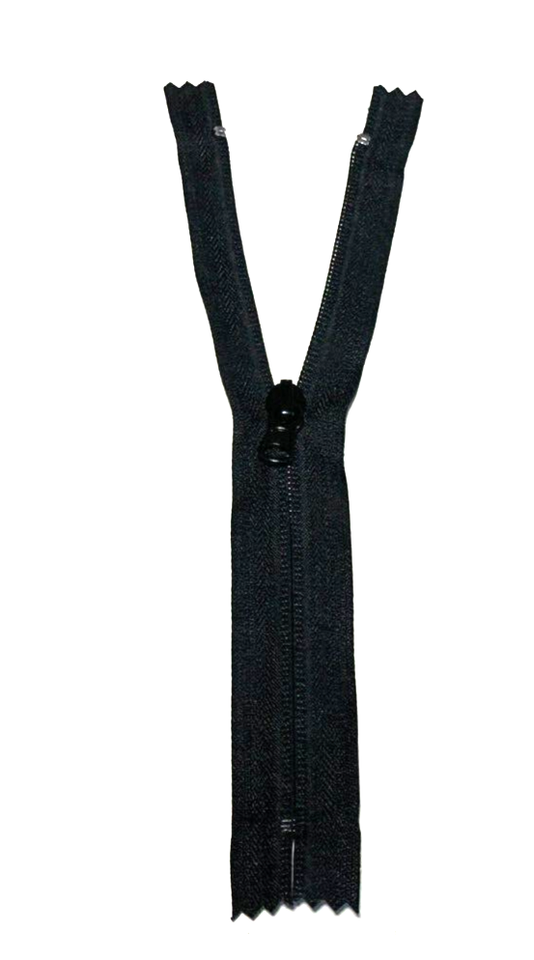 100 Pack YKK Nylon Coil Lightweight Reverse Zipper Color Black #580 ...