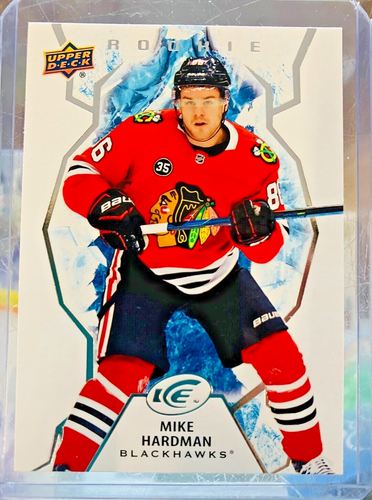 2021-22 UPPER DECK ICE HOCKEY UD ROOKIE CARD #129 MIKE HARDMAN BLACK ...