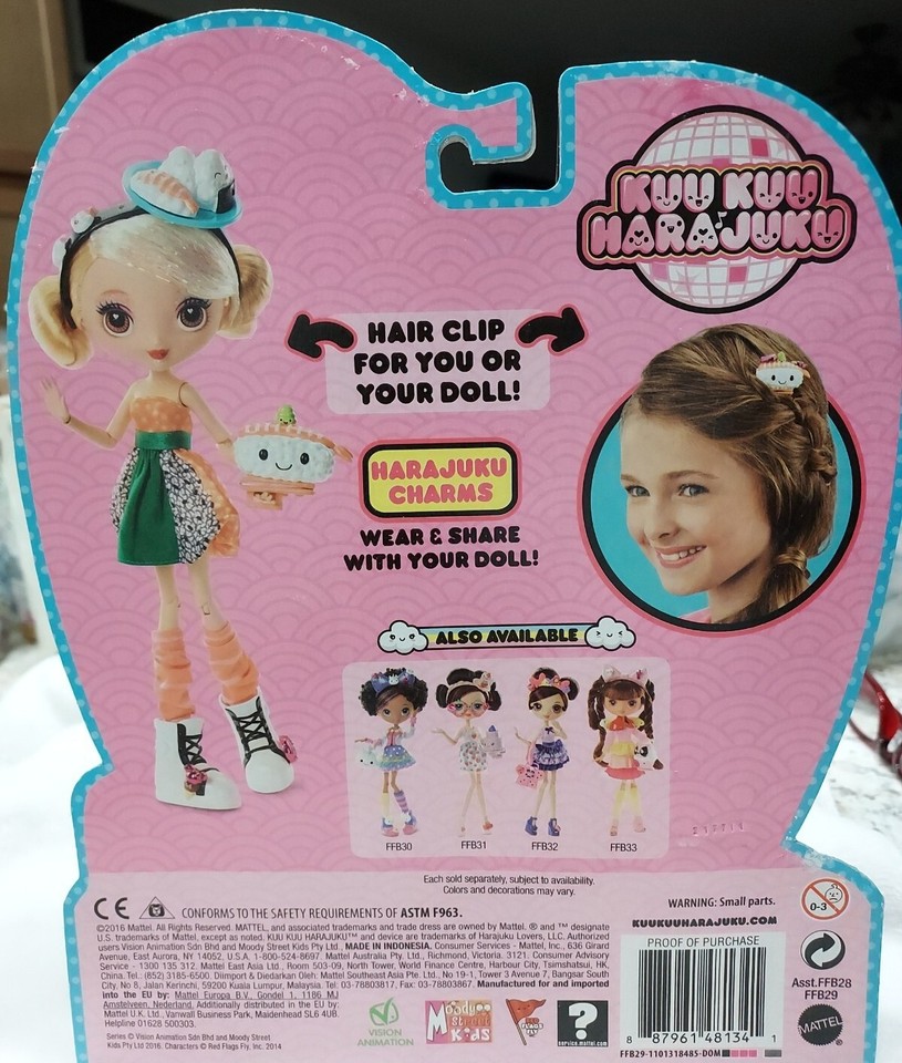 2016 KUU KUU HARAJUKU Sushi Fashion Pack Includes Doll Clothes n Accessories New | eBay