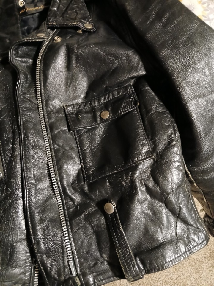Vintage AMF Harley Davidson Leather Jacket, Size 38R chest, 70’s Cycle ...