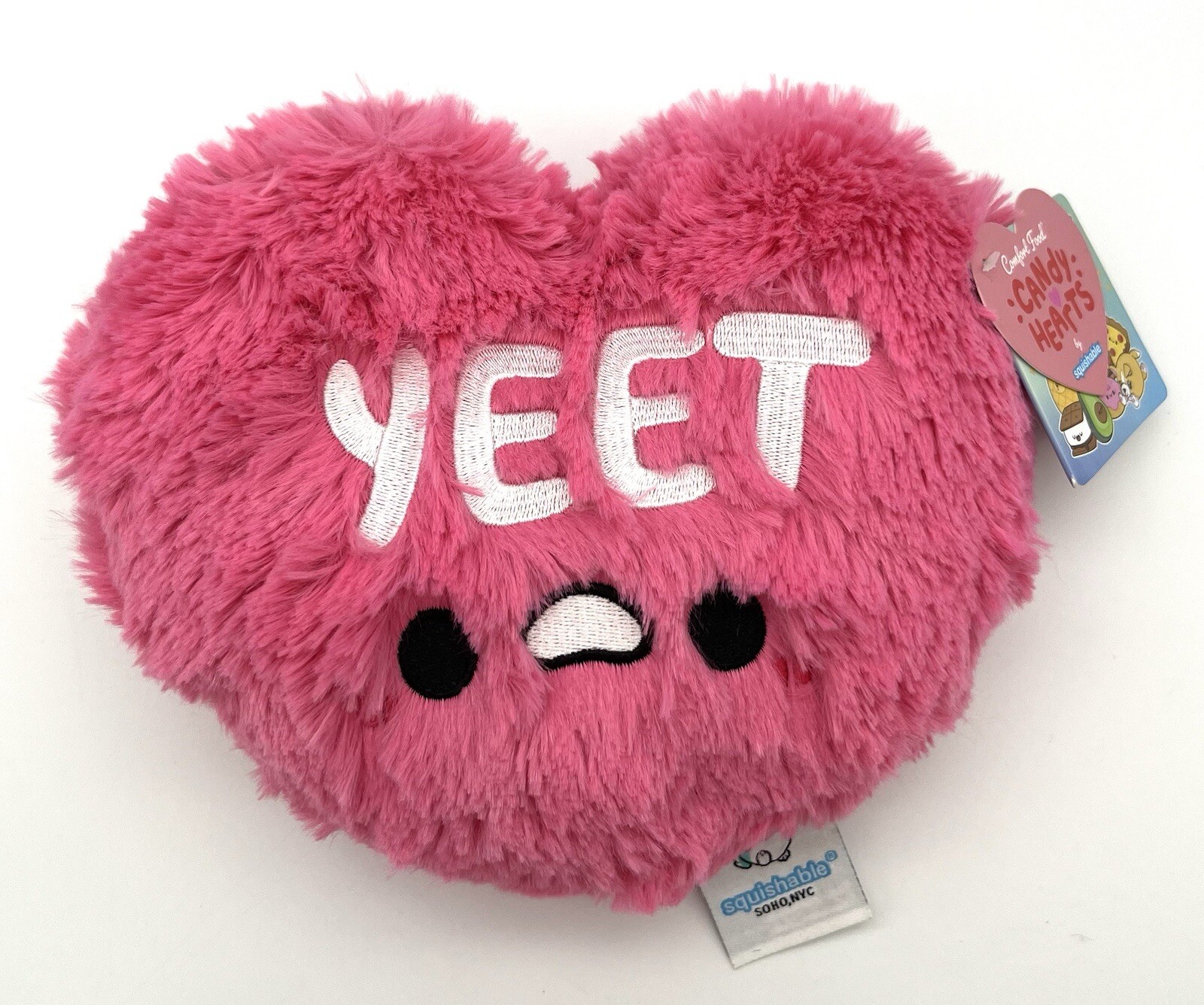 NWT Squishable Comfort Food Candy Hearts “Yeet” Pink Plush Toy | eBay