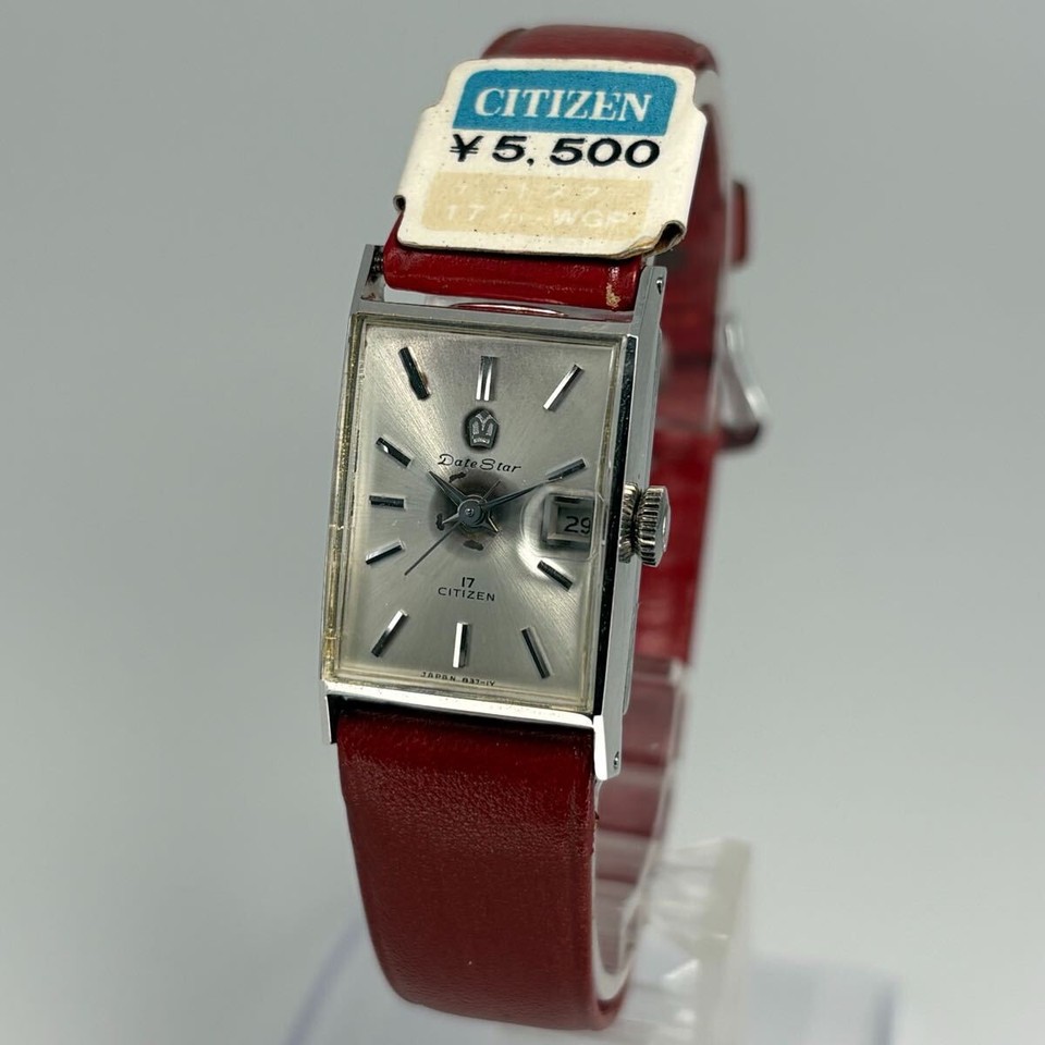 Dead Stock CITIZEN Date Star 1967 Hand Wound Watch Silver Dial | eBay
