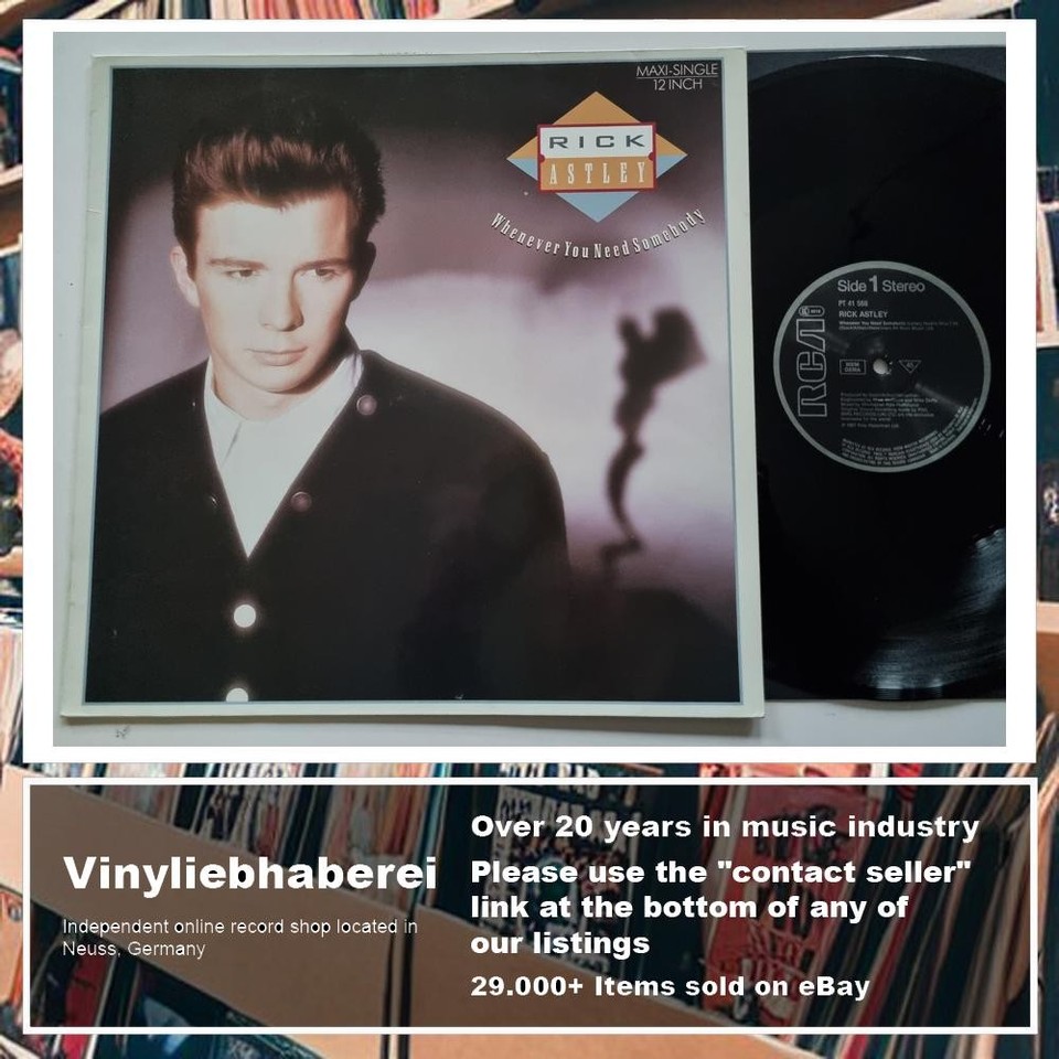 Rick Astley - Whenever You Need Somebody 12'' Vinyl Maxi Europe | eBay