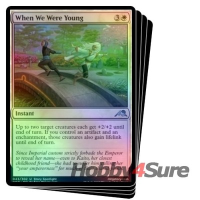 Foil When We Were Young X4 M/NM Magic: The Gathering MTG Kamigawa: Neon ...