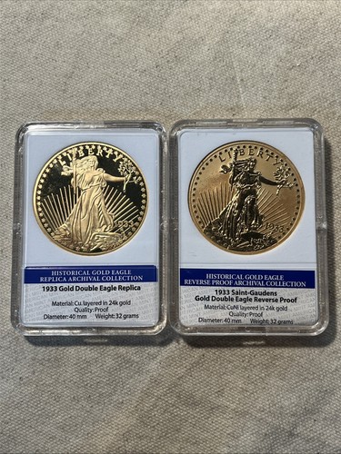 1933 Gold Double Eagle Reverse Proof Replica ~ Historical Archival ...