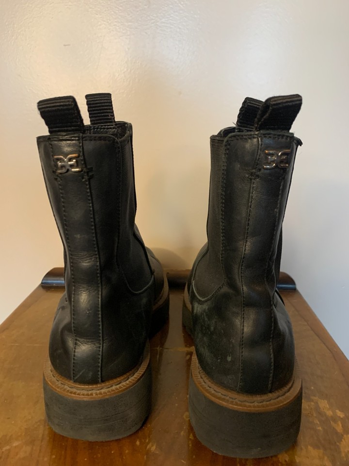 Sam Edelman Laguna Chelsea Black Leather Boot - Size 9 Womens | eBay