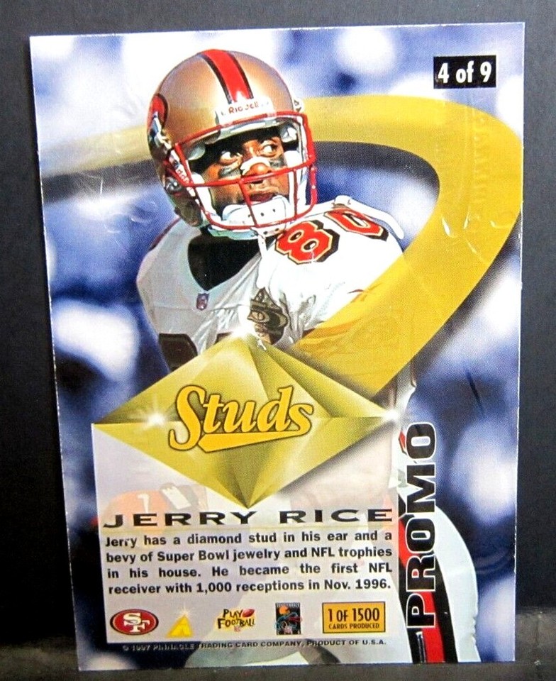Jerry Rice 1997 Action Pack 1:167 Packs Authentic Diamond Studs!49ers ...