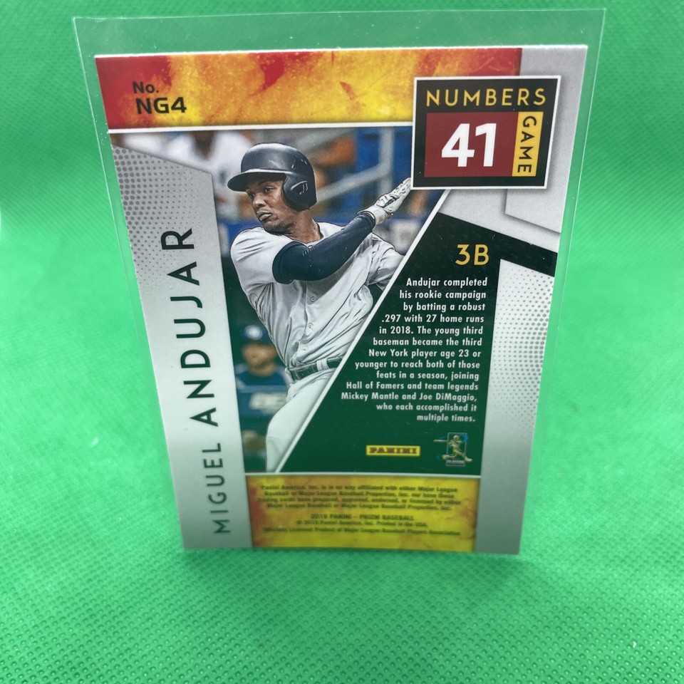 2019 Panini Prizm #NG4 Miguel Andujar Numbers Game ~ New York Yankees ...