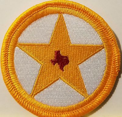 TEXAS STATE STAR Iron-On Patch Emblem Gold Border Version II | eBay