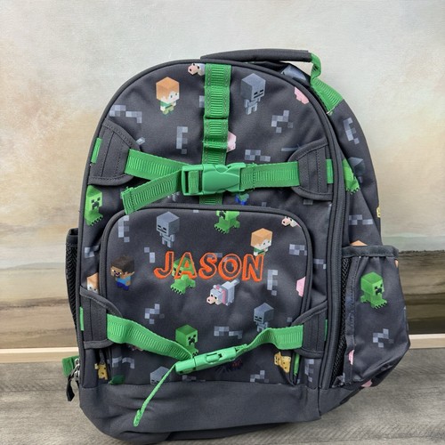 Pottery Barn Kids Mackenzie Minecraft Backpack Large Monogrammed “Jason ...