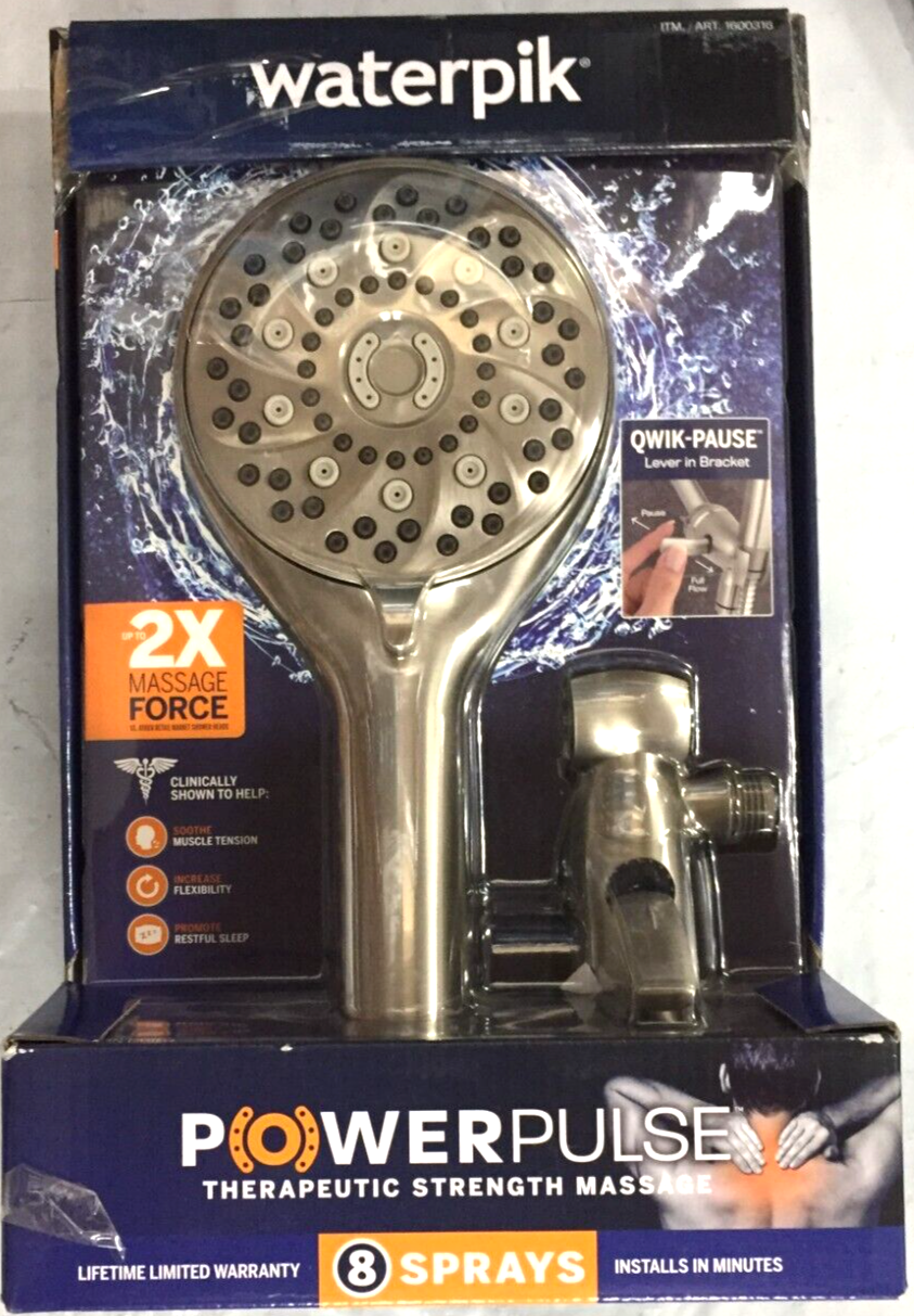 Waterpik Powerpulse Therapeutic Massage Hand Held Showerhead Brushed Nickel 73950293440 | eBay