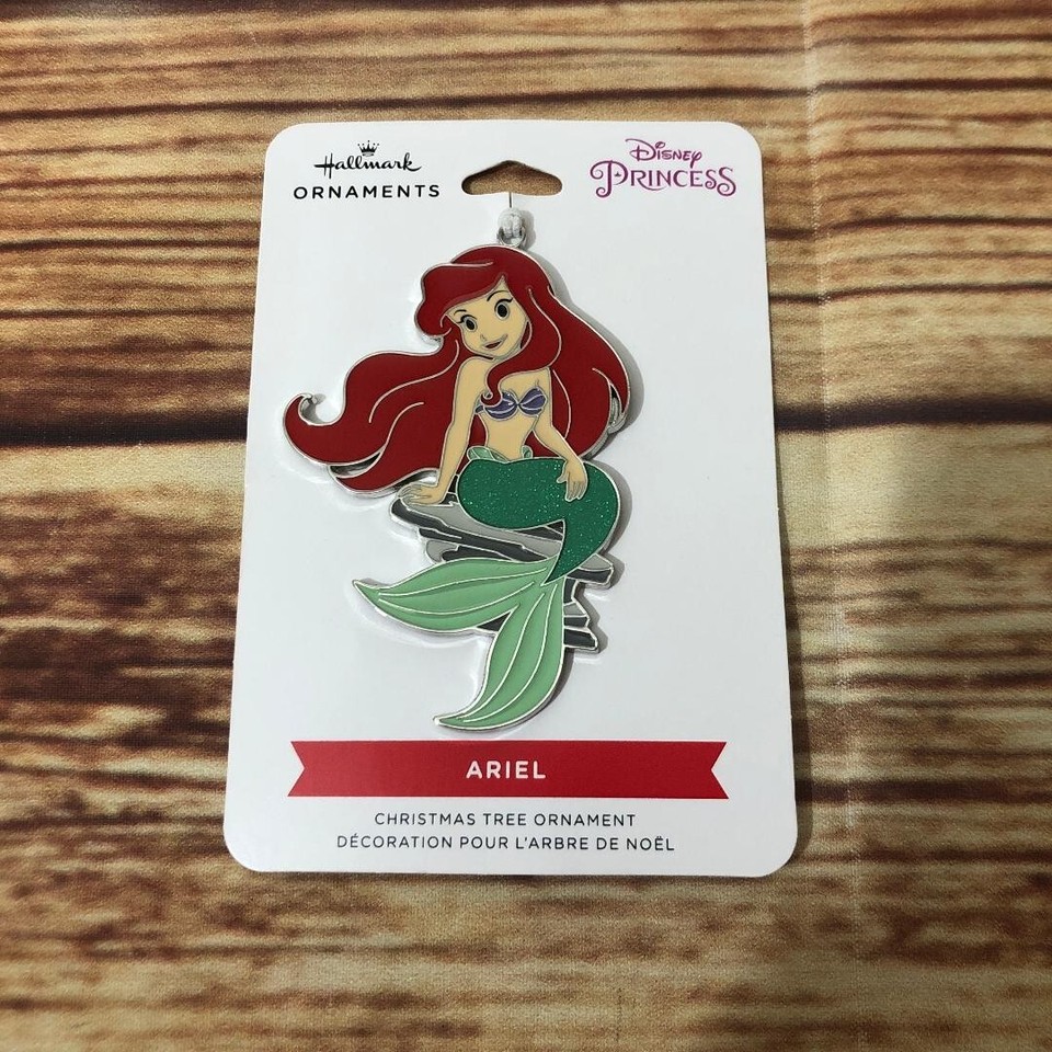 2022 Hallmark Little Mermaid Ariel Flat Metal Enameled Christmas ...