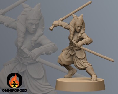Star Wars Legion Rebel Jedi Ahsoka Miniature 3D Printed Resin Mini ...