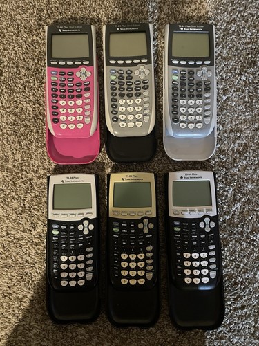 Lot of 6 Texas Instruments TI-84 Plus/Silver Edition Graphing ...