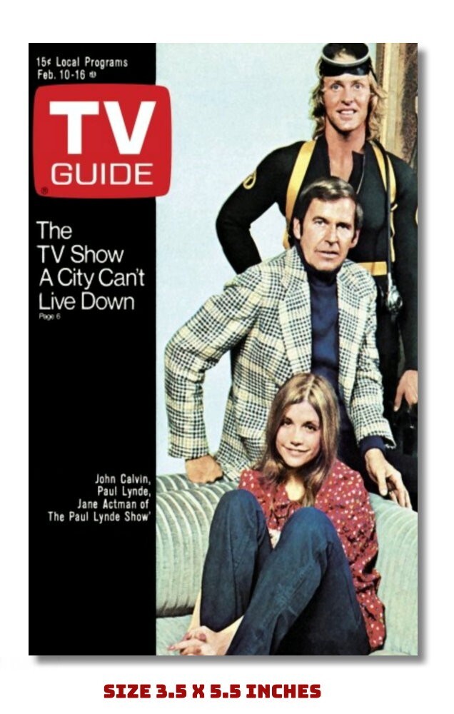 THE PAUL LYNDE SHOW FRIDGE MAGNET 1973 TV GUIDE COVER 3.5 X 5.5 " | eBay