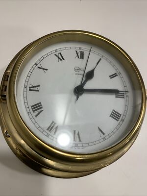 Barigo 622.7MS-100 Analog Marine Ship`s Wall Clock Brass Vintage ...