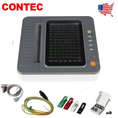 FDA Portable ECG EKG electrocardiogram 12 channel 12-lead ecg machine ...