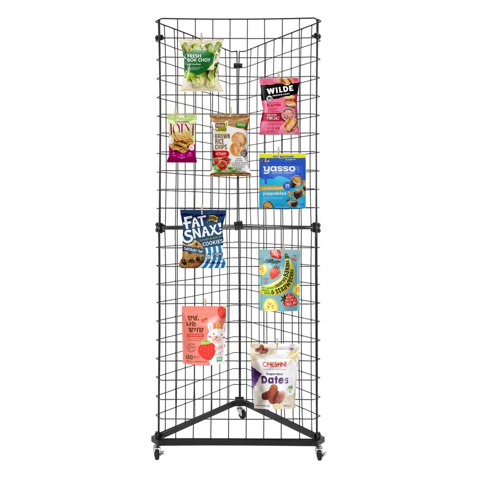 Wire Grid Panel Tower Triangle Display Stand Wire Grid for Retail ...