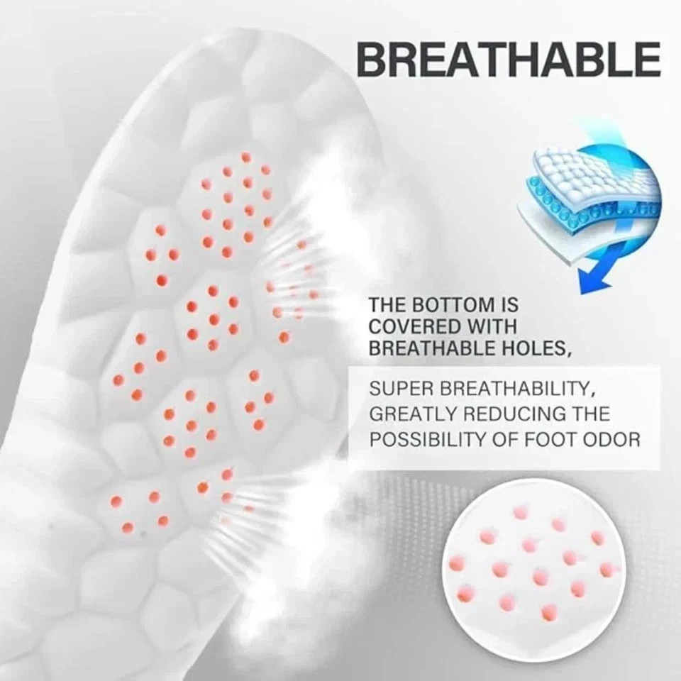Memory Foam Shoe Insoles For Men Women Running Trainer Inner Soles Foot ...