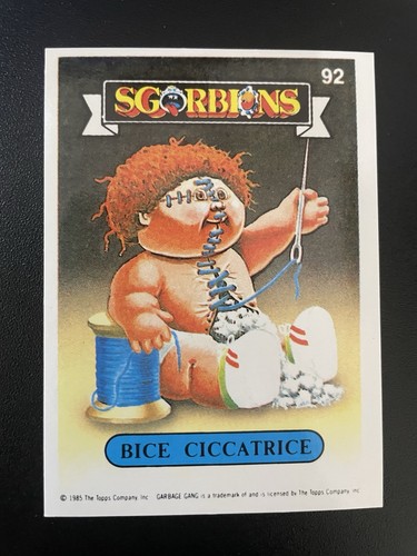 1990 Sgorbions Series 1 Fred Thread / Repaired Rex GPK Garbage Pail ...