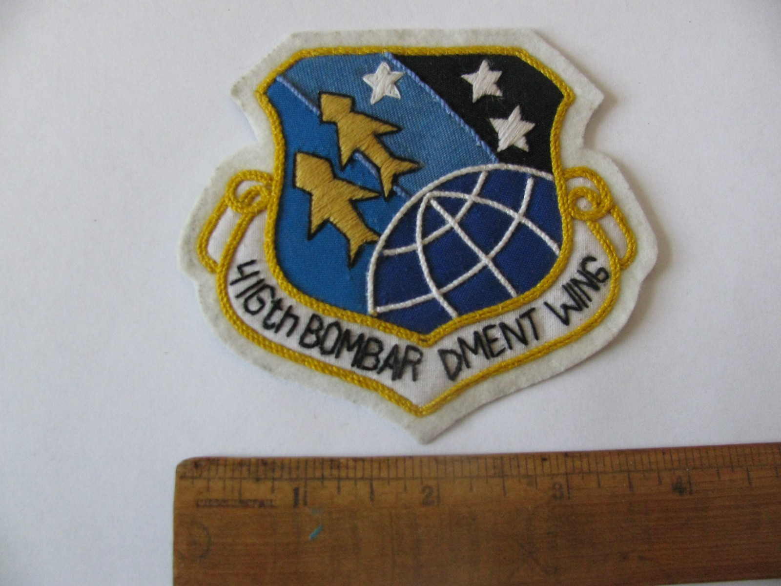 VINTAGE USAF 416TH 416 BOMB BOMBARDMENT WING 3.75" IRON ON PATCH Rare ...