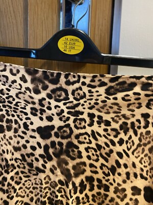 Primark BNWT Leopard Skirt Size 14 | eBay UK