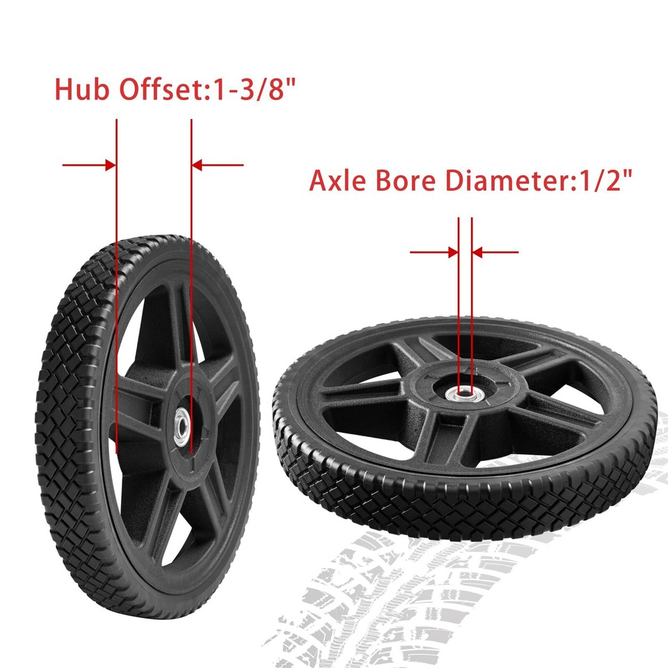 Push Mower Wheel kits Lawn Mower 12 inch Wheels for Push Mower Pressure ...